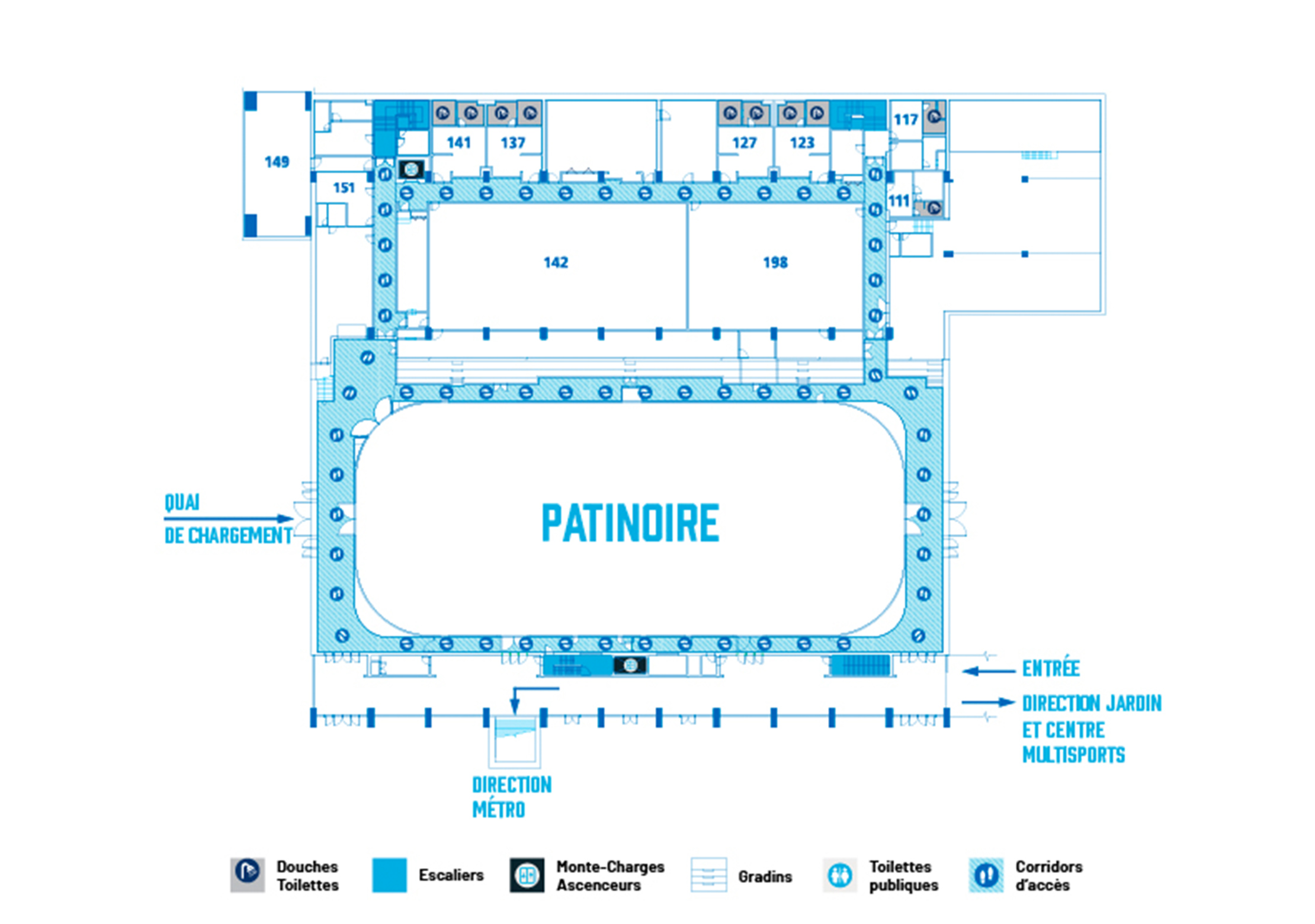 Stade d'hiver / Amphithéâtre - niveau 1 - CEPSUM
